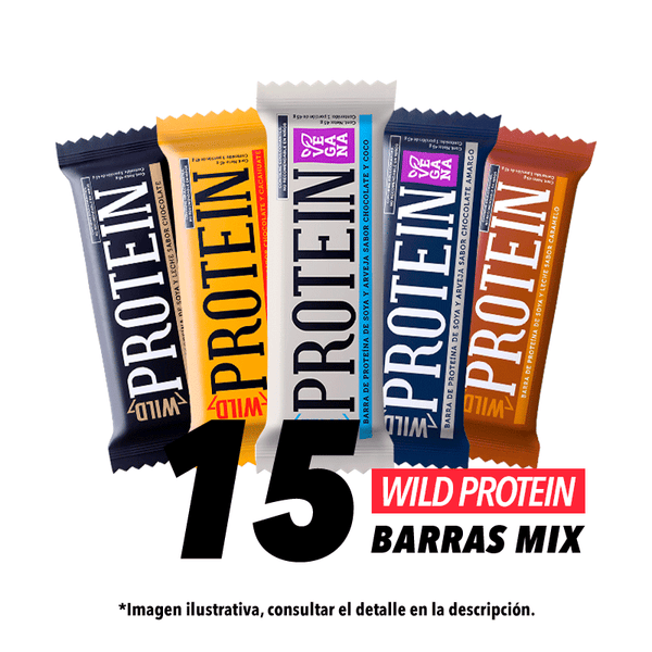 Wild Protein Barra de Proteína 45gr Mix c/15 pz – Atlesia