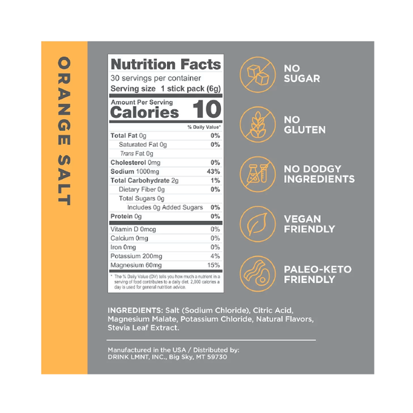 LMNT Electrolyte Drink Mix 6g Orange – Atlesia